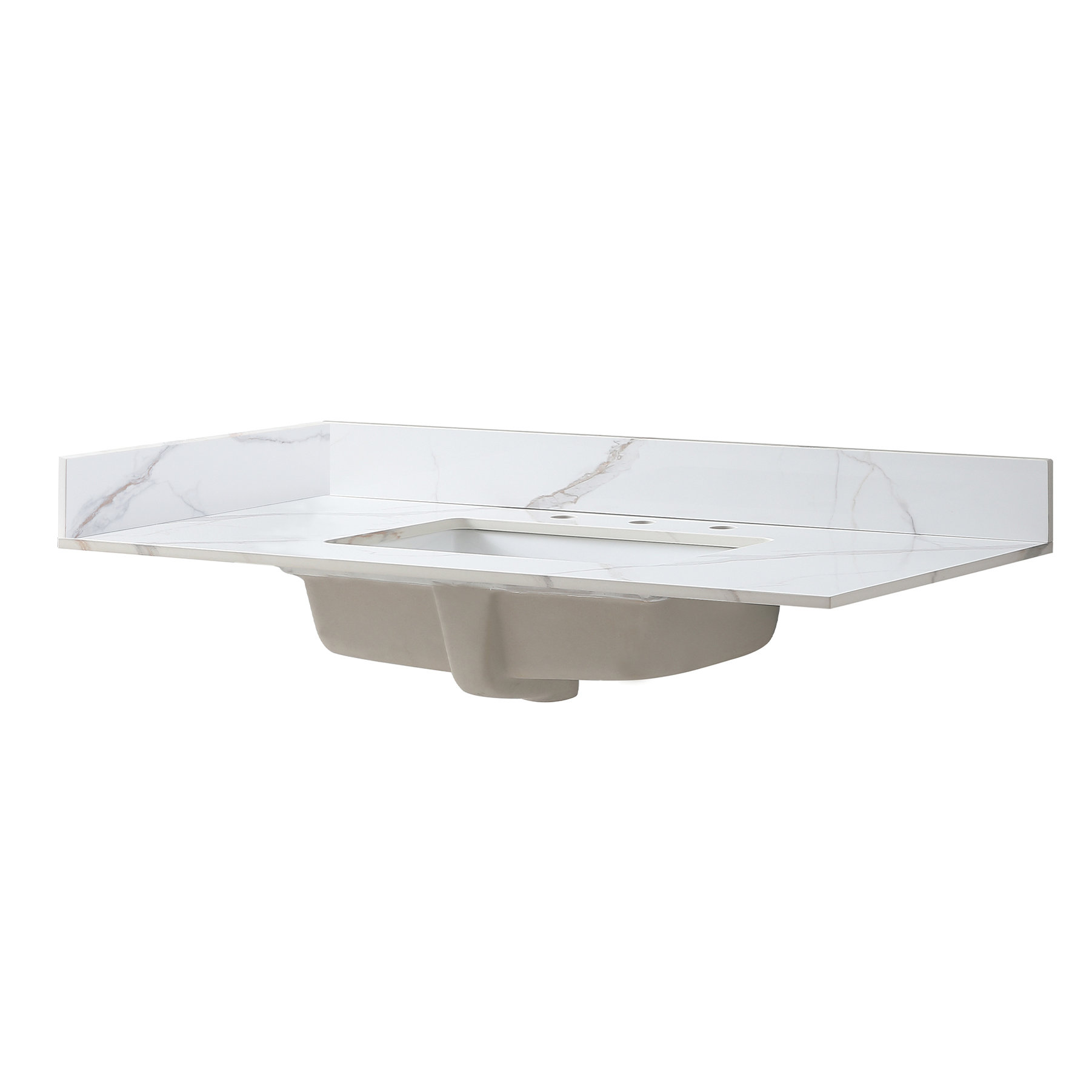 Ebern Designs Vanity Top Side Splash In Gold Sintered Stone - 22x4inch ...