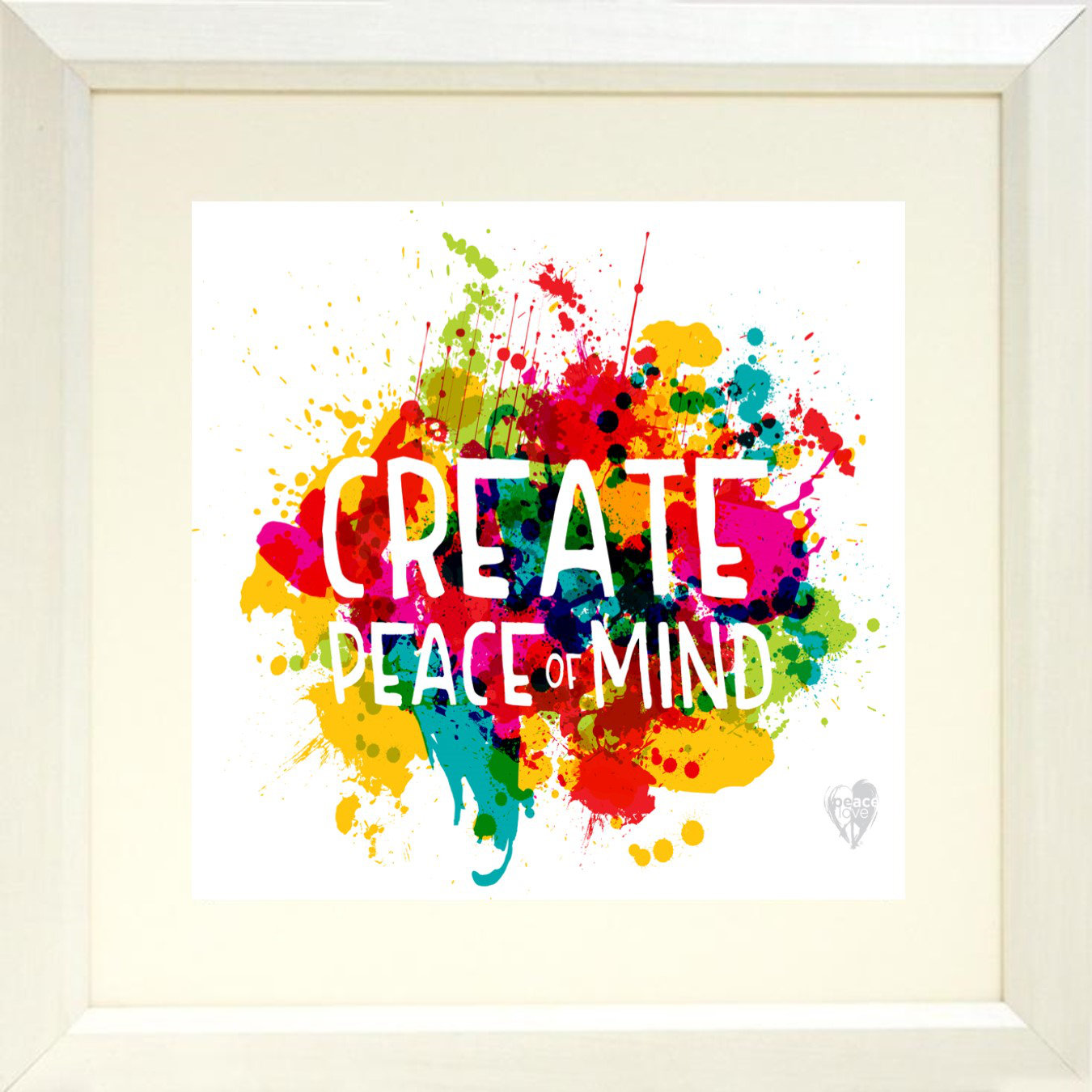 Buy Art For Less Create Peace Of Mind Framed On Paper by PeaceLove ...