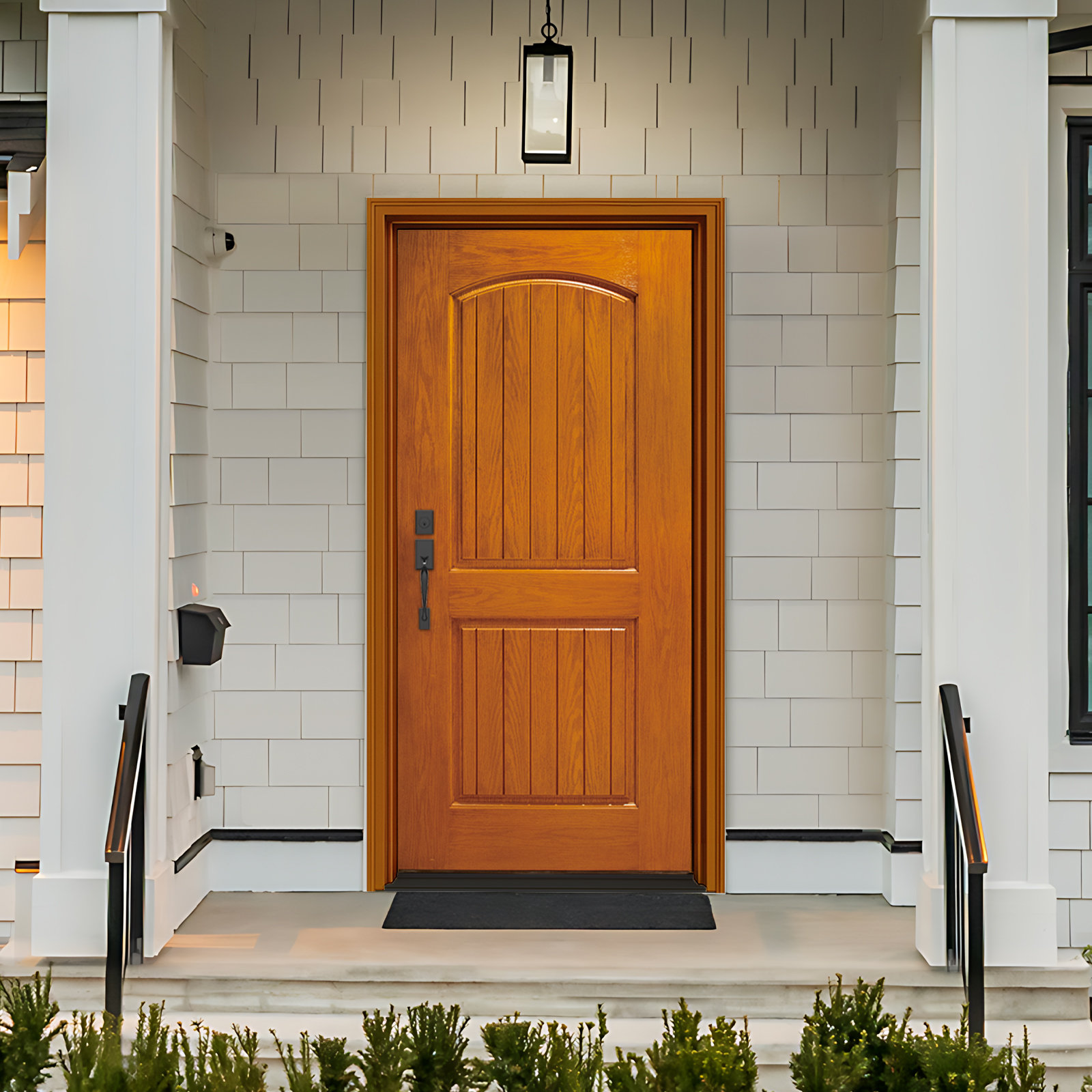 KHSHOW Fiberglass Exterior Door With Brickmould & Vinyl Frame,Knock ...