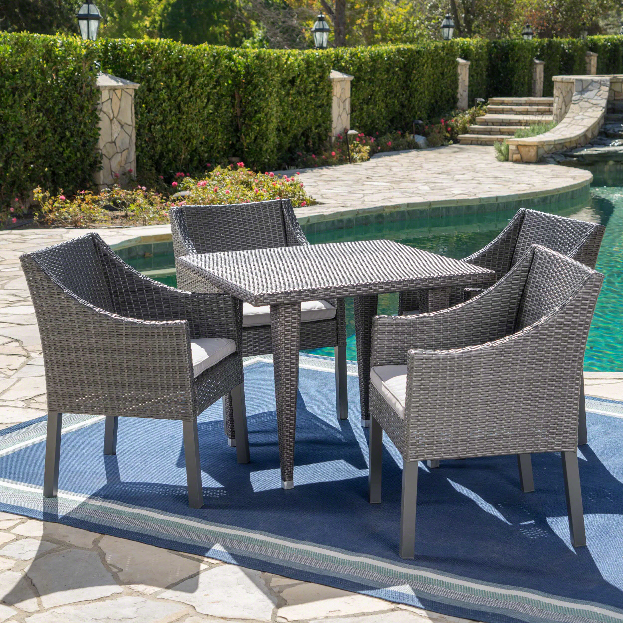 Red Barrel Studio® 4 - Person Square Outdoor Dining Set | Wayfair