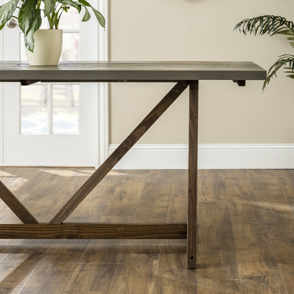 Sand & Stable Emmett Solid Wood Dining Table & Reviews | Wayfair