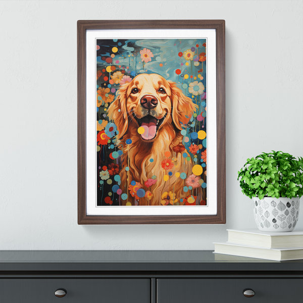 Big Box Art Golden Retriever Dadaism - Framed Print | Wayfair.co.uk