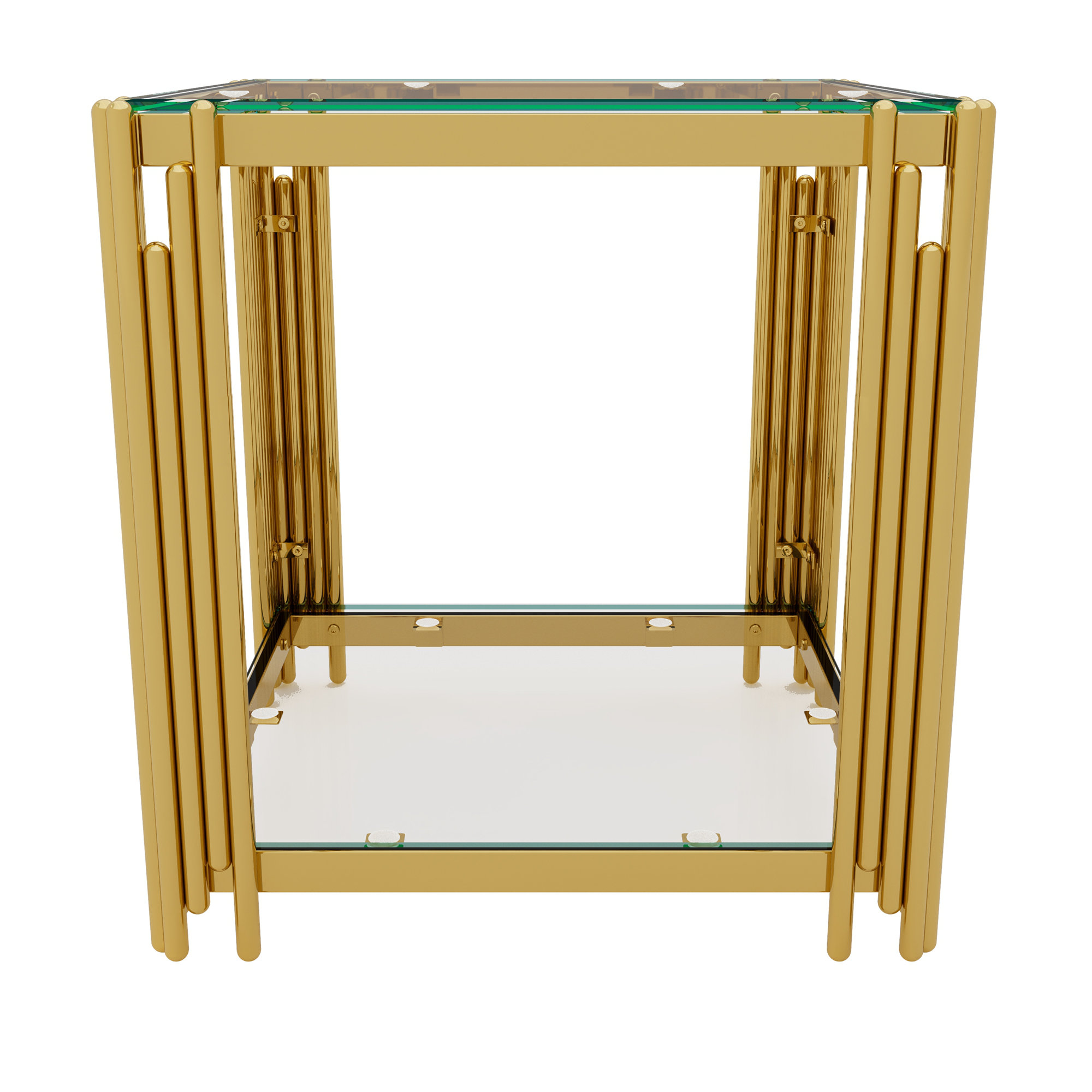Mercer41 Modern Transparent Glass End Table | Wayfair