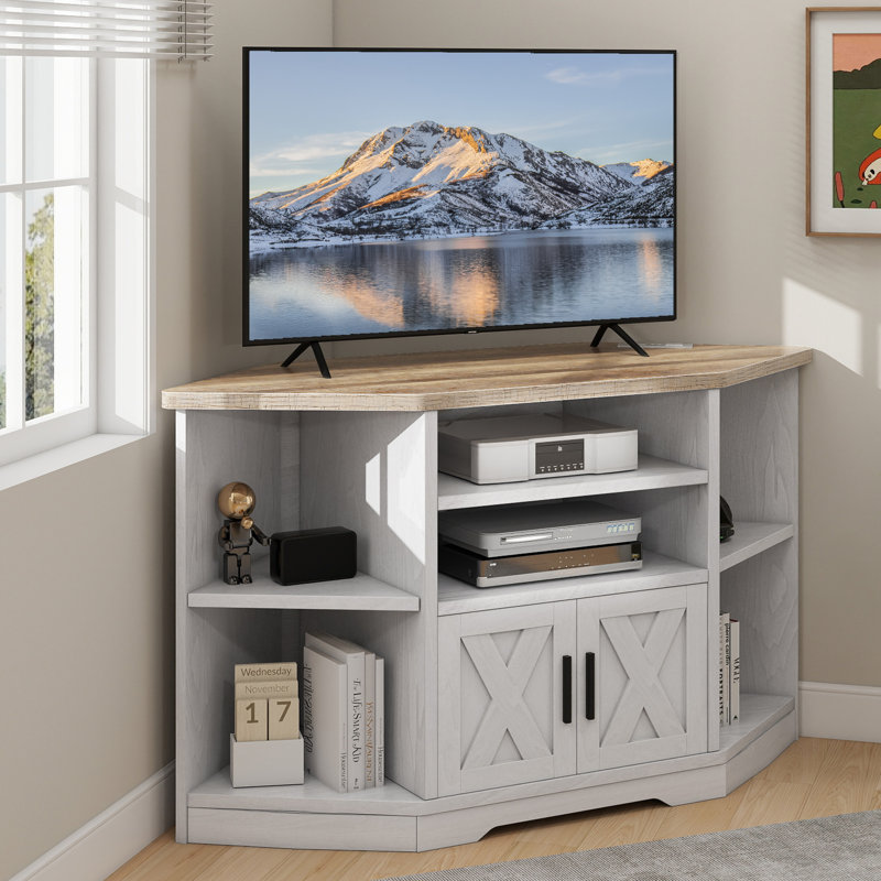 Laurel Foundry Modern Farmhouse® Drake Corner TV Stand with Power ...