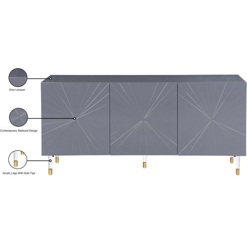 Everly Quinn Tim 64'' Solid Wood Sideboard & Reviews | Wayfair