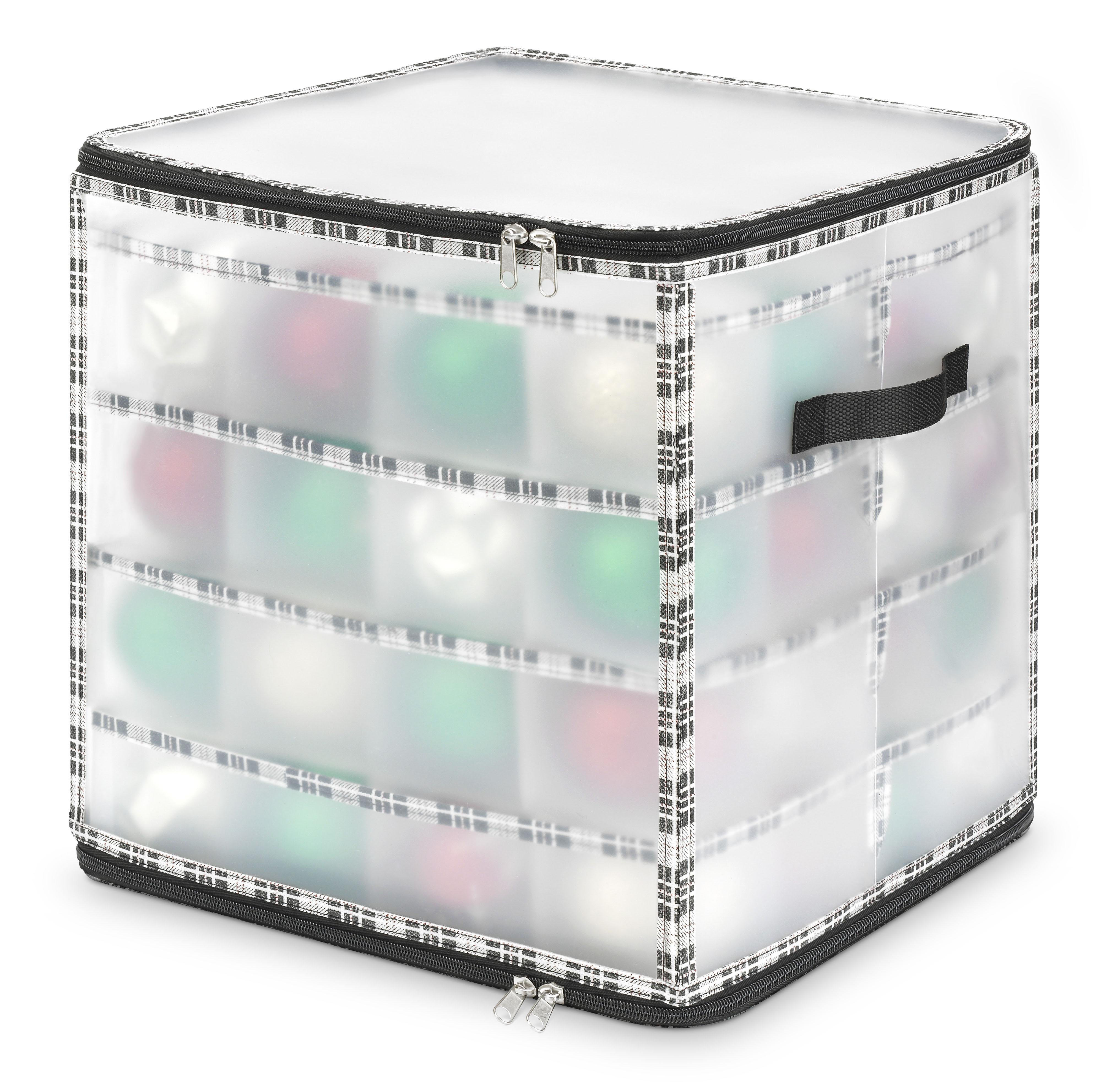 Whitmor Christmas Ornament Cube with 64 Compartments with Removable ...