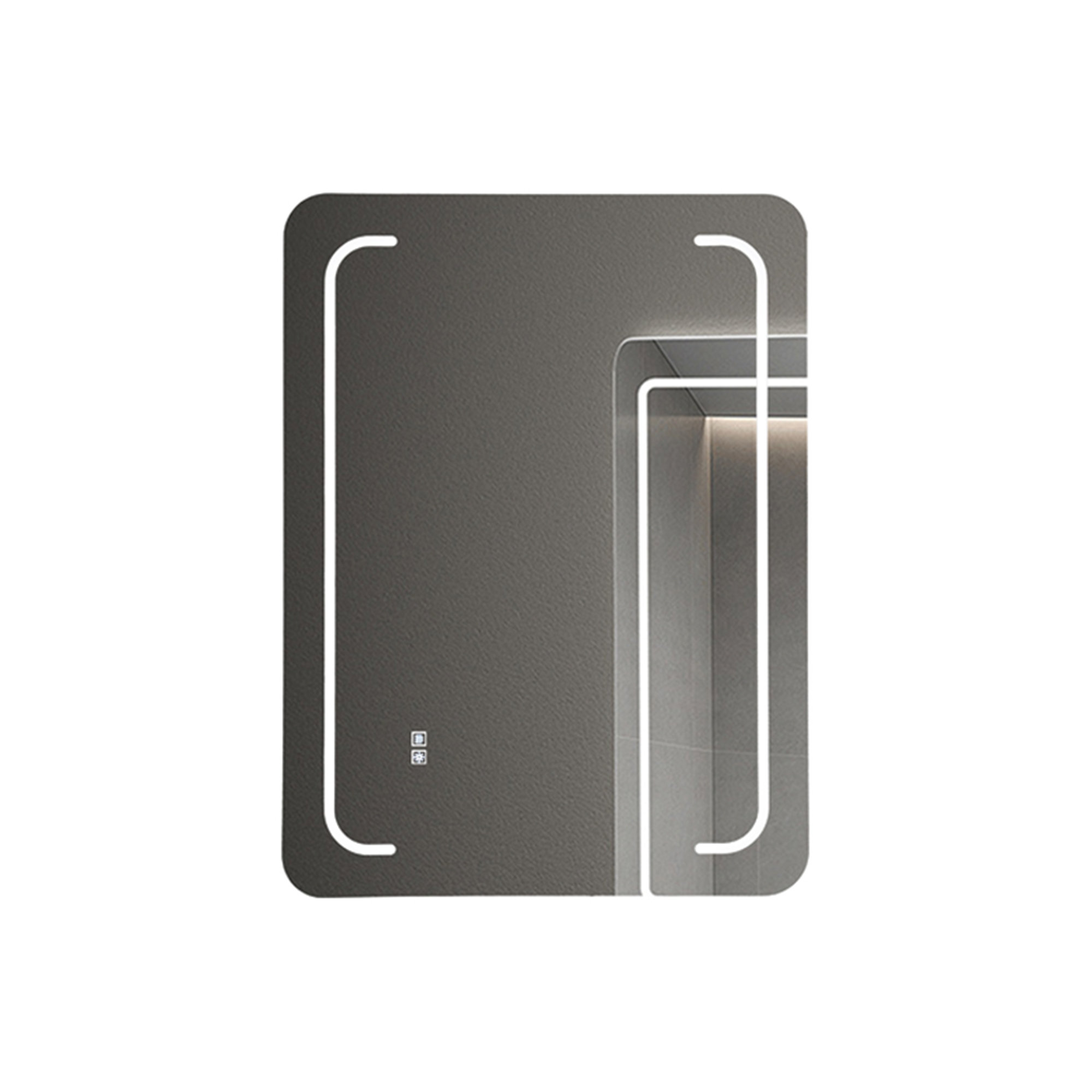 Ebern Designs Rectangular Bathroom Mirror With Tri-Color Led Light ...