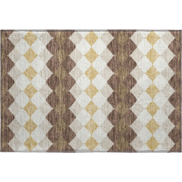 George Oliver Premium Machine Washable Bunderberg AMF1007 Geometric Rug ...