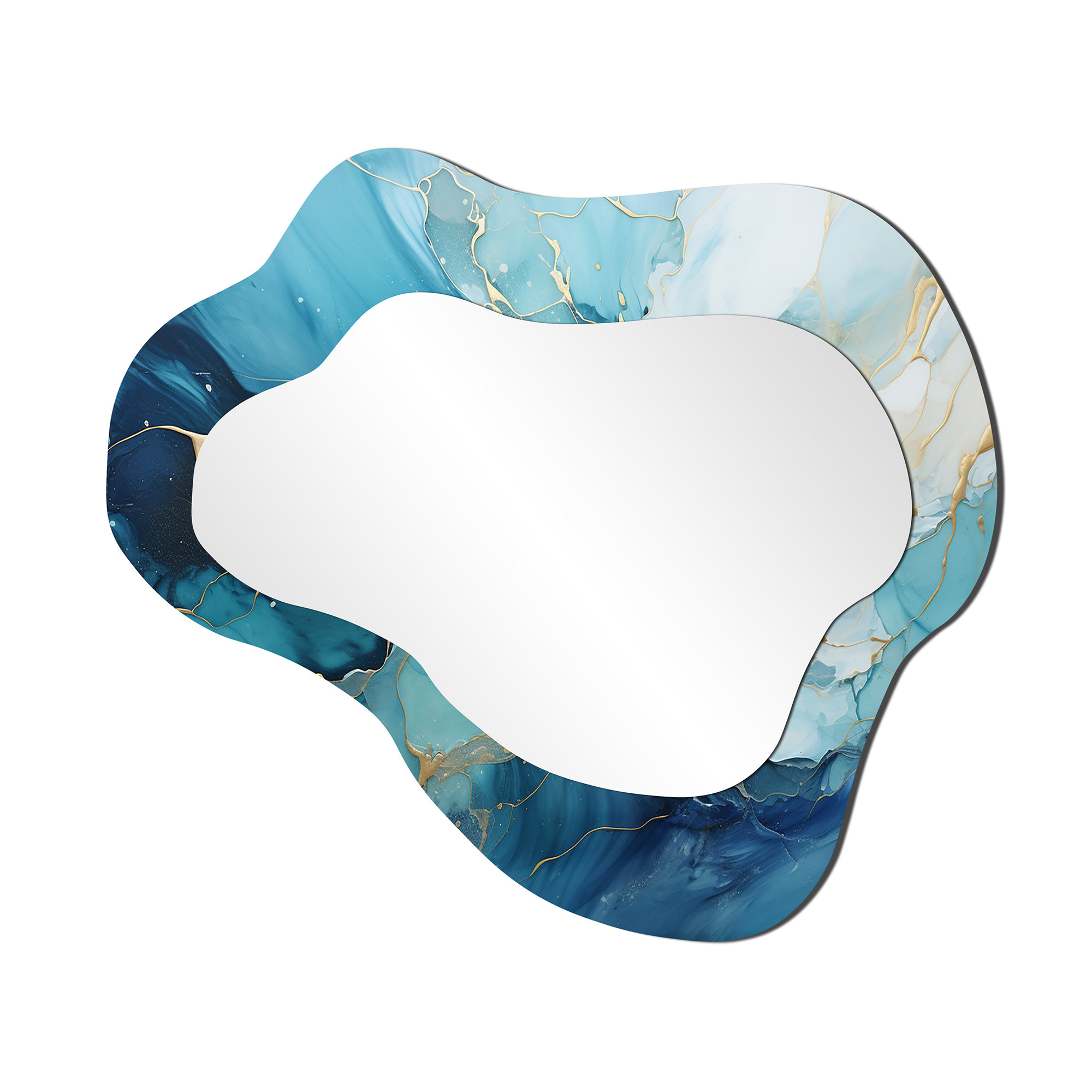 Ivy Bronx Oceanic Collage I - Abstract Collages Modern Wall Mirror In ...