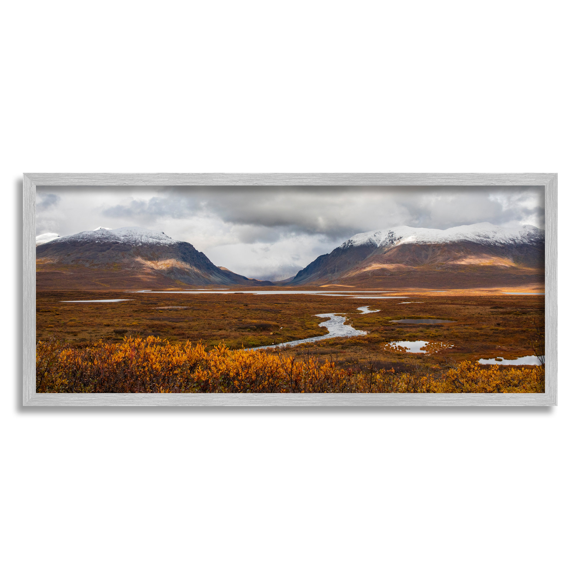 Stupell Industries Distant Snowy Peaks Framed Giclee Art by Daniel ...