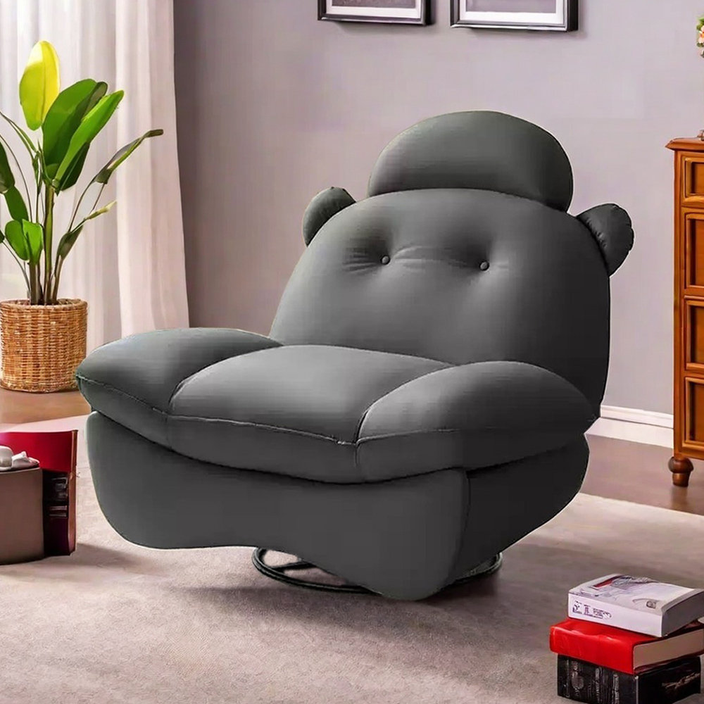 Orren Ellis 360°Rotation Retractable Headrest Storage Recliner ...