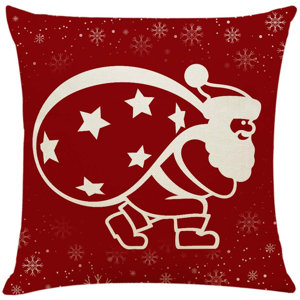 The Holiday Aisle® Nelsonia Christmas Pillow Cover Linen Abstract 18 ...