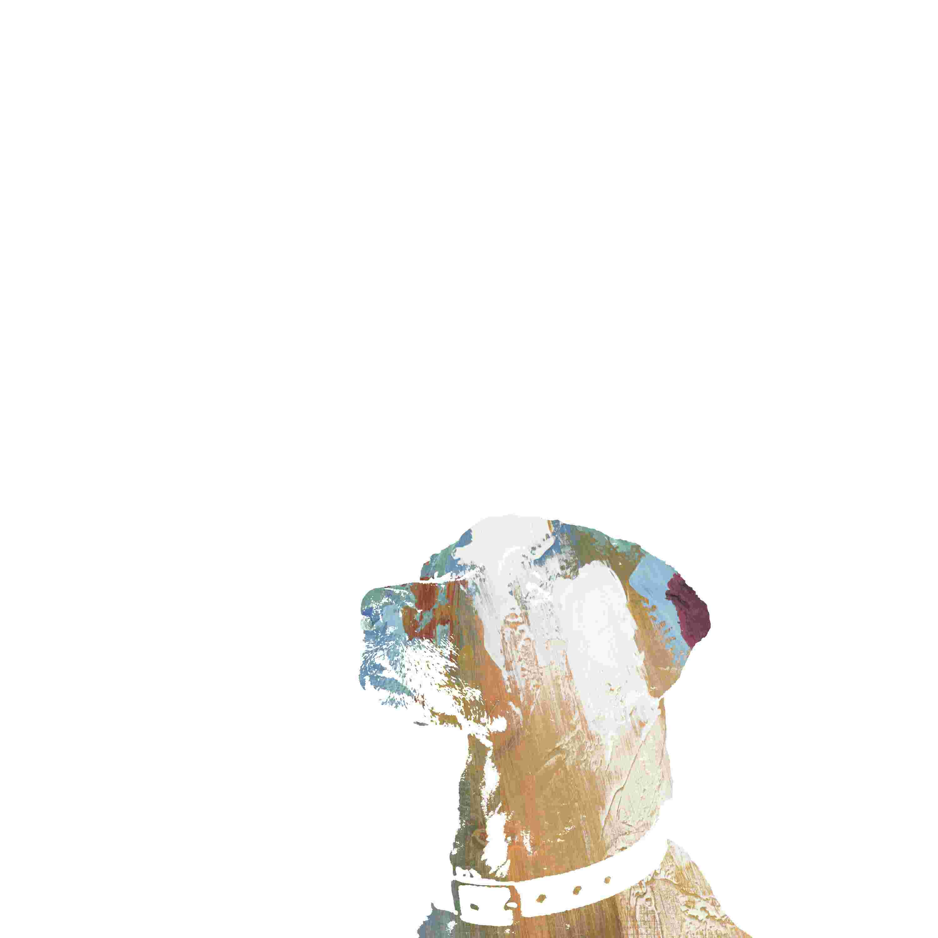 Winston Porter Abstract Painting Dog Silhouette - Wrapped Canvas ...