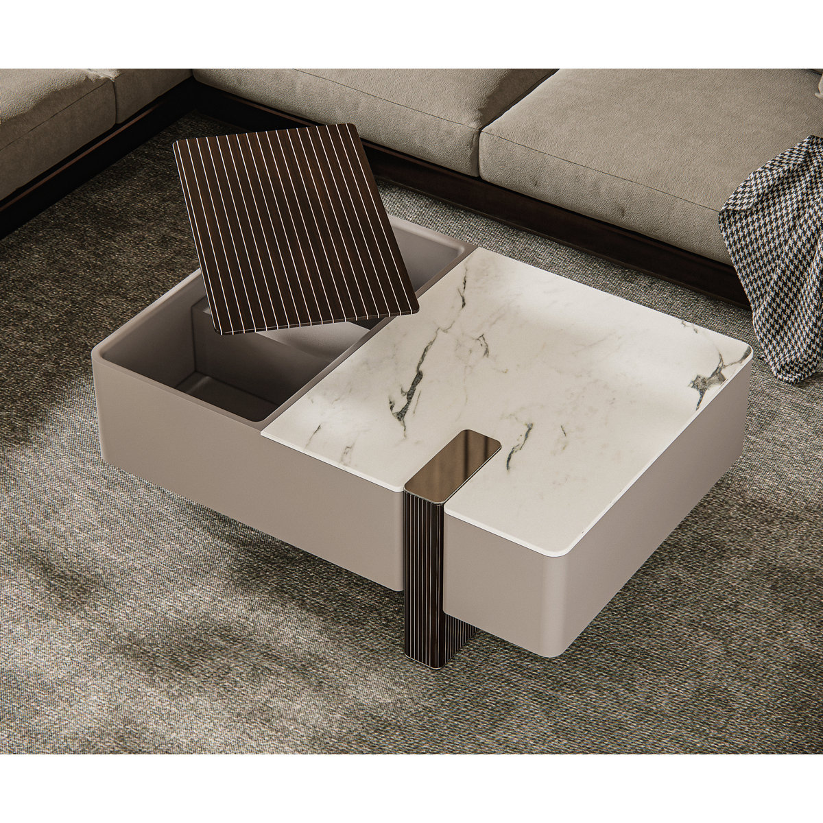 Hokku Designs Rokiya Lift Top Coffee Table No Assembly Required ...