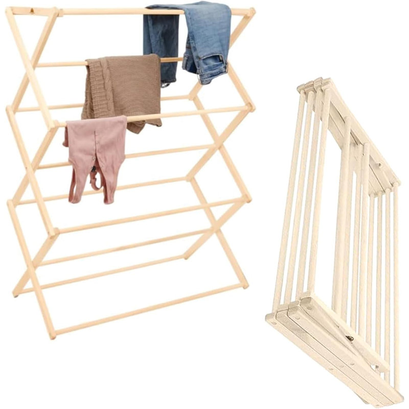Rebrilliant Woodworks Clothes Drying Rack: Solid Maple Hard Wood ...