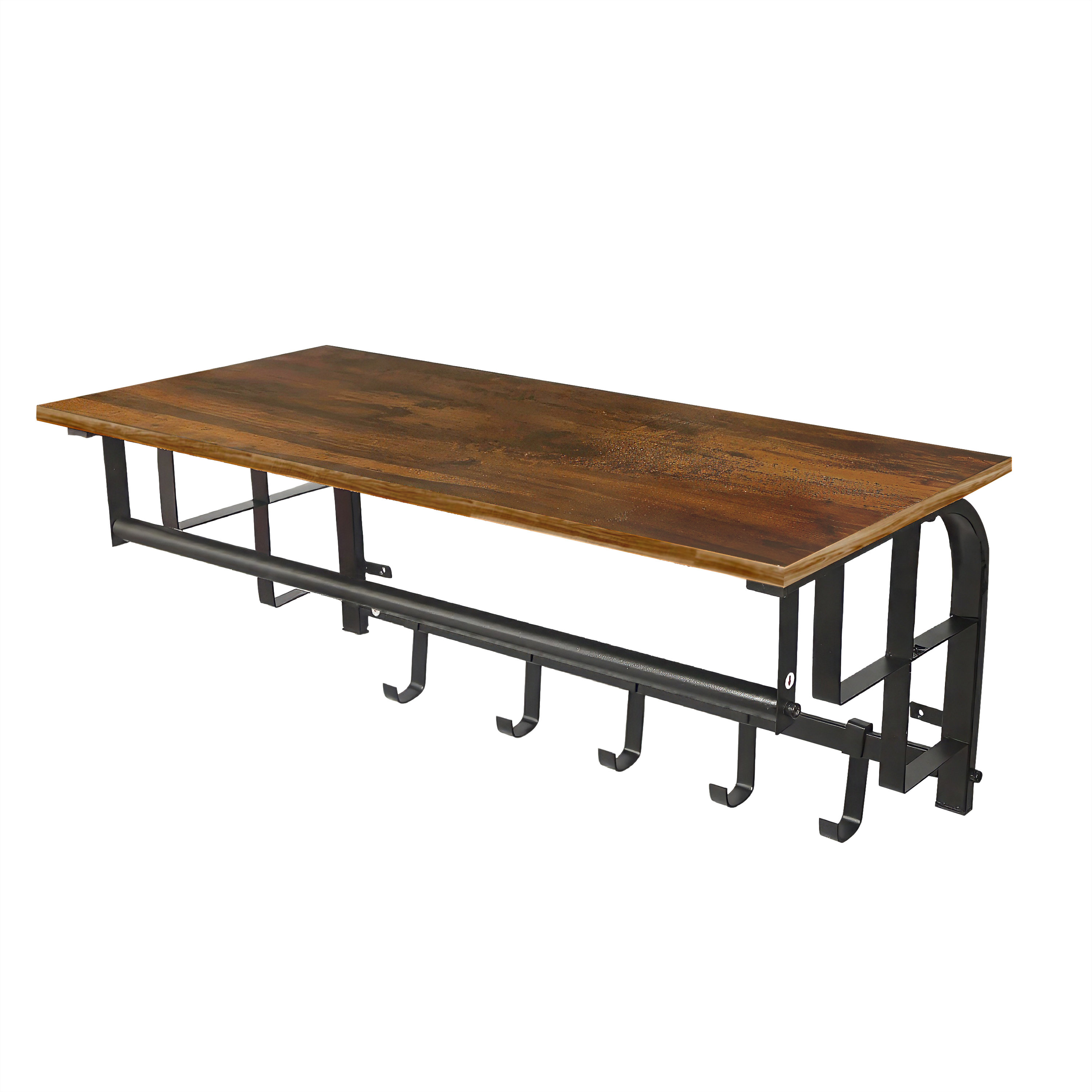 Williston Forge Tovar 26 Inch Industrial Metal Frame Wall Mount Coat ...