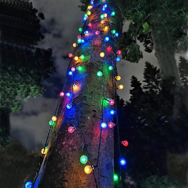 Dakota Fields Solar String Lights,100 Led 40 Feet Crystal Globe Outdoor ...