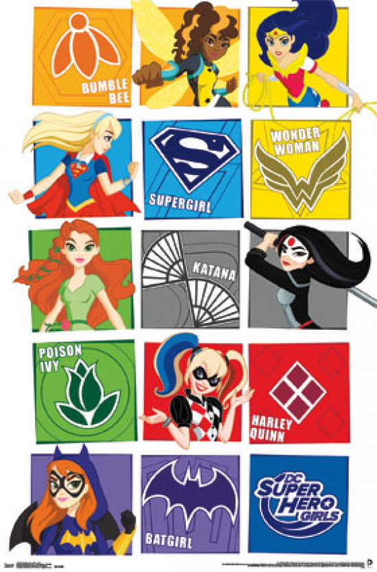 Posterazzi Dc Super Hero Girls - Grid Poster Print (22 X 34) | Wayfair
