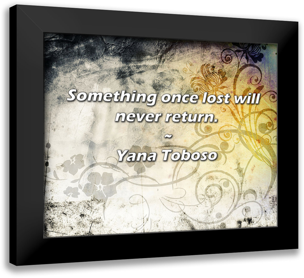 Trinx Yana Toboso Quote: Something once lost will never return. | Wayfair
