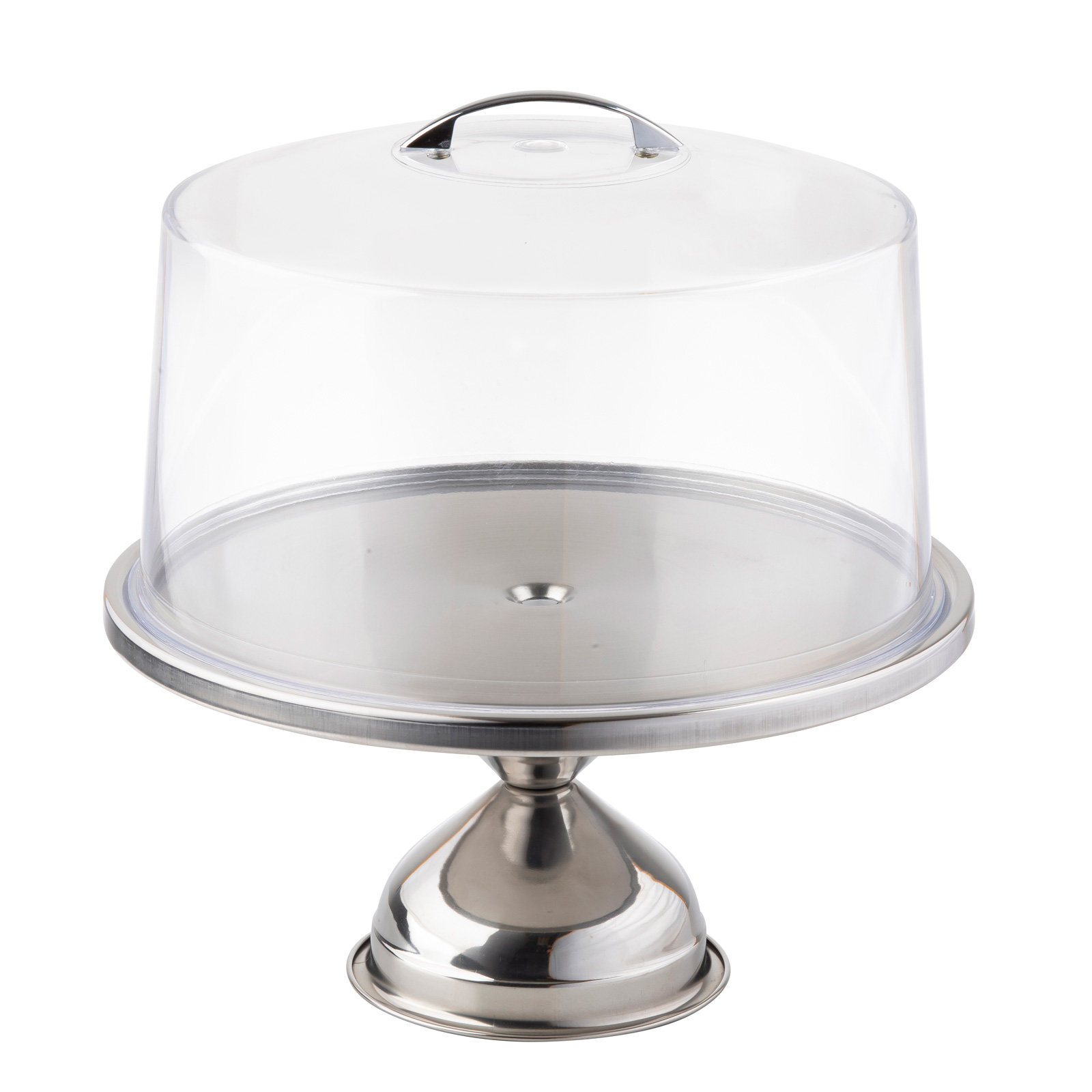 TableCraft 13" Stainless Steel Cake Stand with Dome Cover & Reviews ...