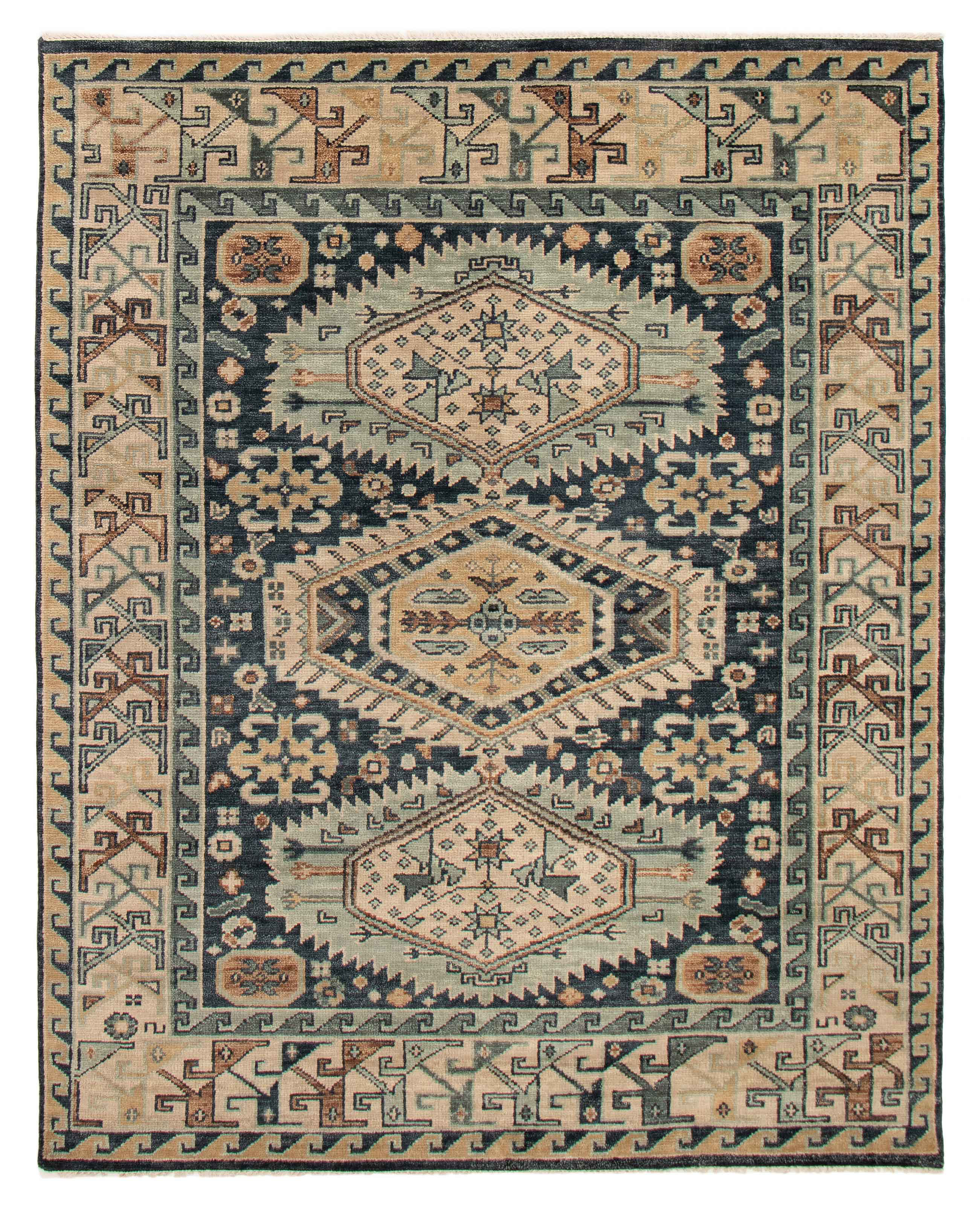 Bloomsbury Market Hand-knotted Jules Serapi Dark Navy Wool Rug 7'11" x ...