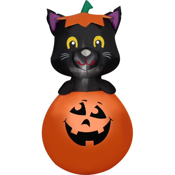 Gemmy Industries Airblown Black Cat in JOL | Wayfair
