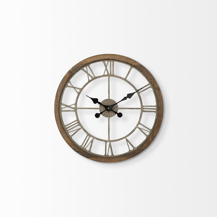 Williston Forge Aekjot Solid Wood Wall Clock & Reviews | Wayfair