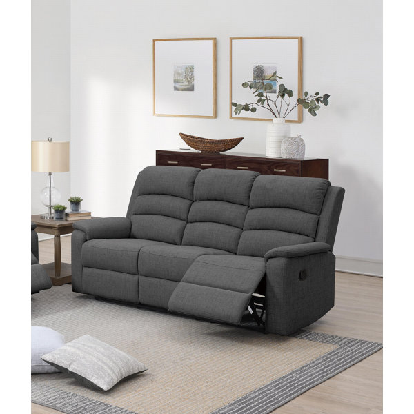 Latitude Run® Edna 74'' Linen Reclining Sofa | Wayfair
