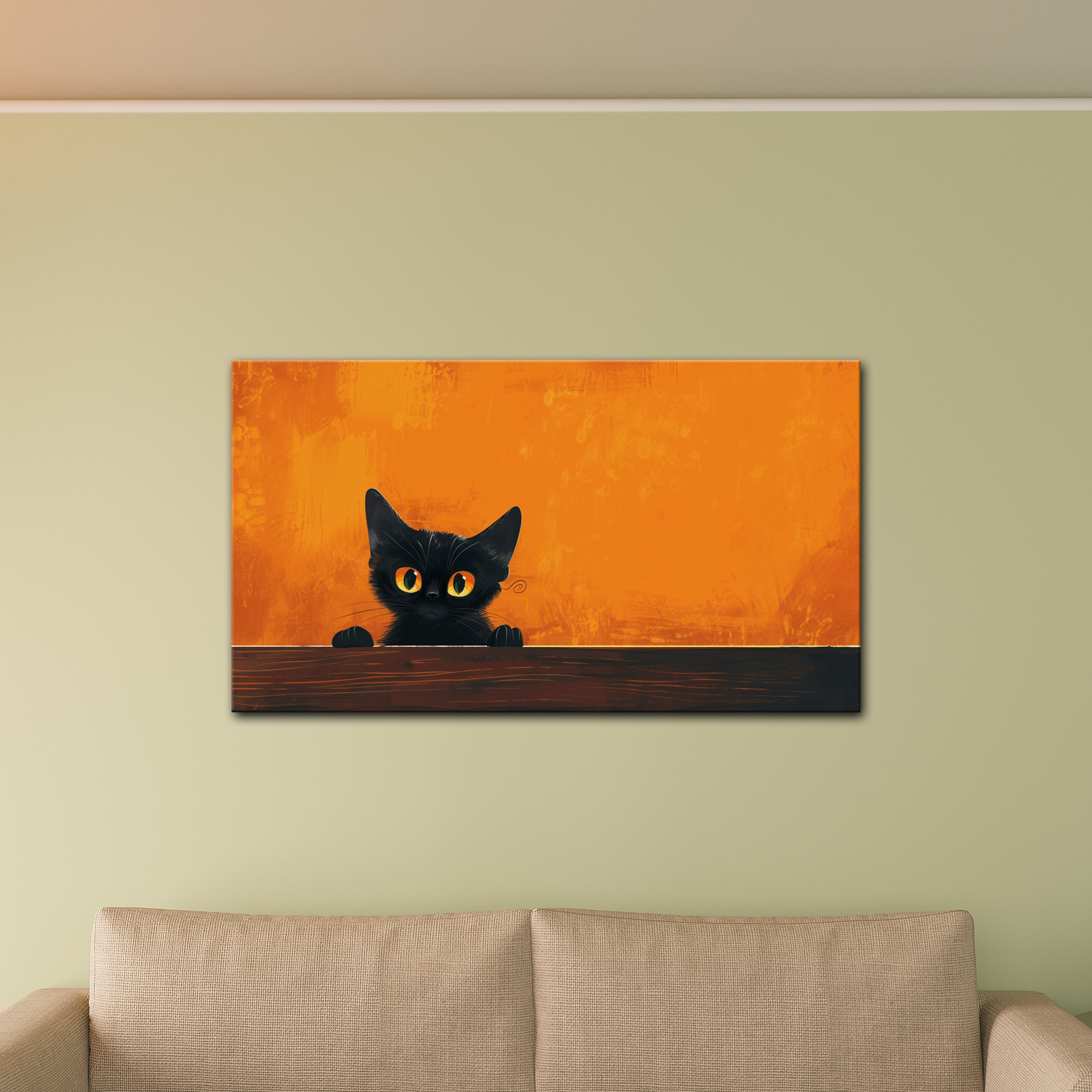 Winston Porter Curious Observer: playful paw probing little black cat ...