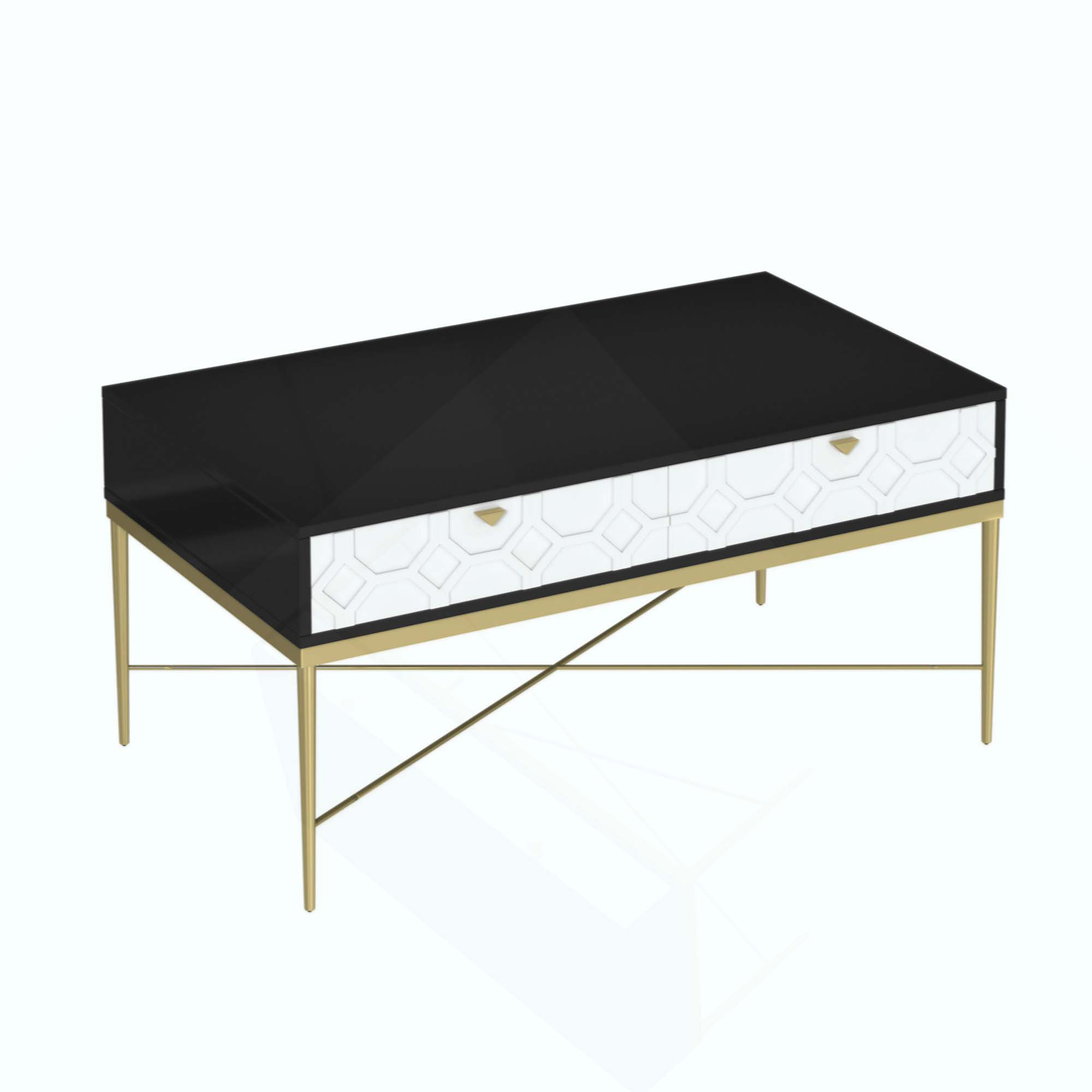 Wrought Studio™ Modern And Coffee Table With 2 Drawers, Living Room ...