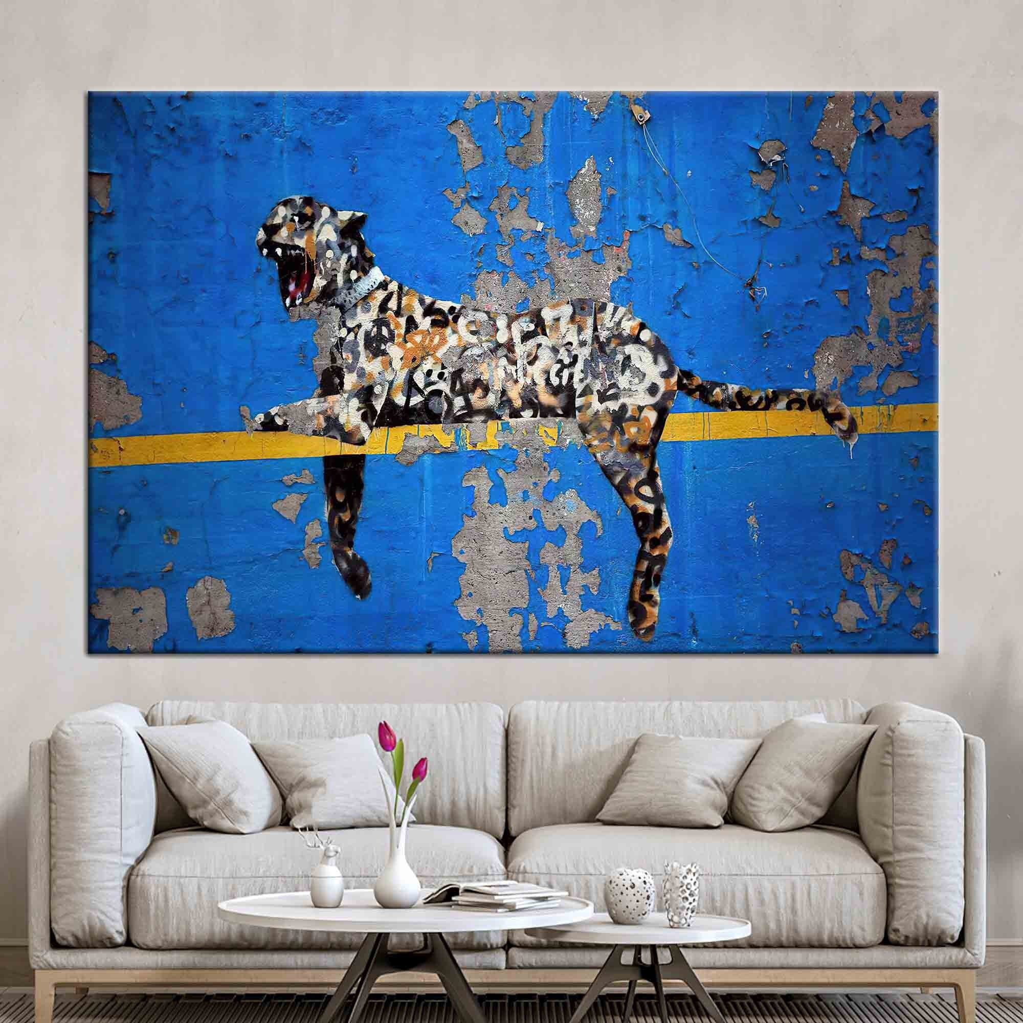 17 Stories Urban-Inspired Leopard Wall Art in Abstract Street Art Style ...