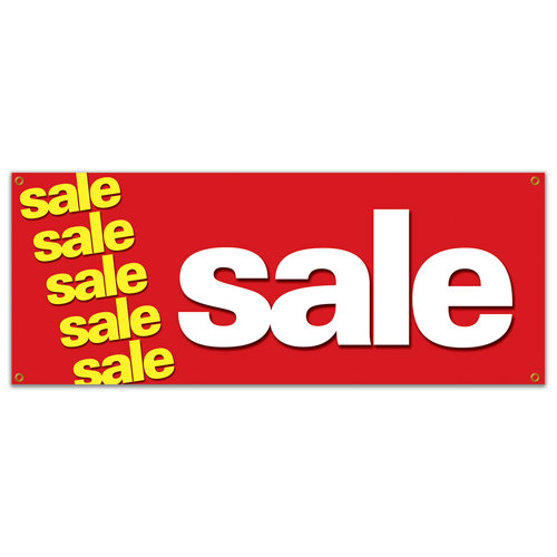 SignMission SALE BANNER SIGN Clearance Retail Signs 50% Everything Must ...