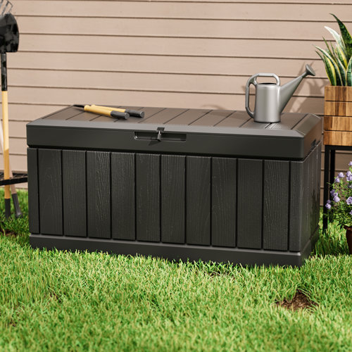 Furmax 90 Gallons Water Resistant Lockable Deck Box & Reviews | Wayfair