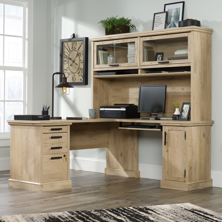 Sauder Aspen Post L Desk W/Hutch Pmo Ste, Prime Oak Finish & Reviews ...