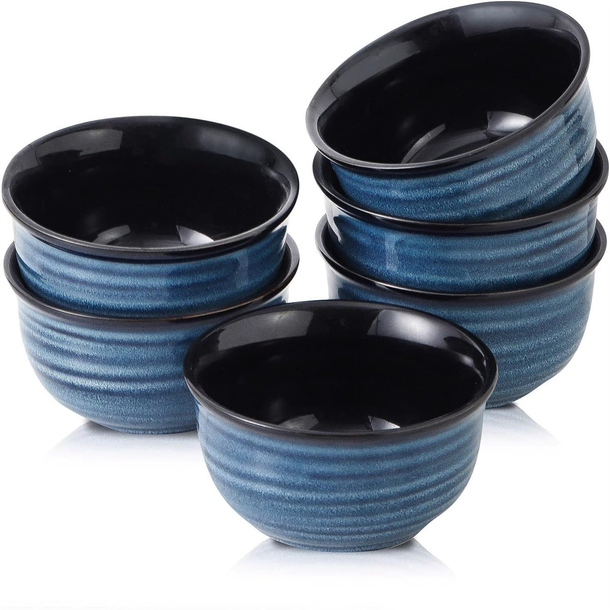Hokku Designs Ceramic Dessert Bowls, Small Ice Cream Bowls, Portion ...