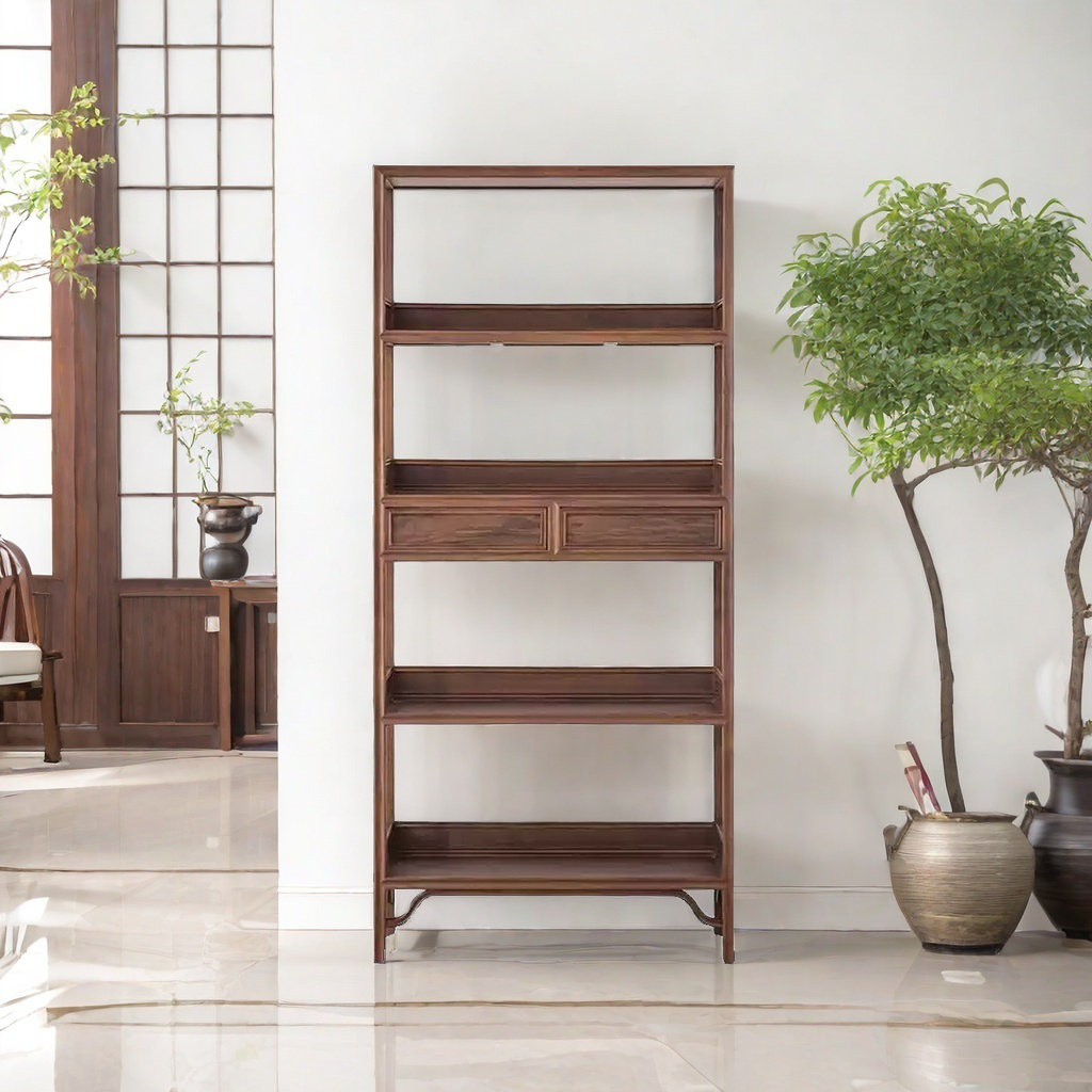 Parttlion Chinese style display solid wood bookcase | Wayfair