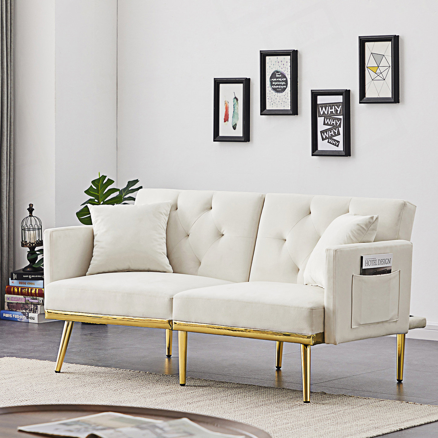 Wrought Studio Comfy Couch, Modern Design Sofa Bed - Wayfair Canada
