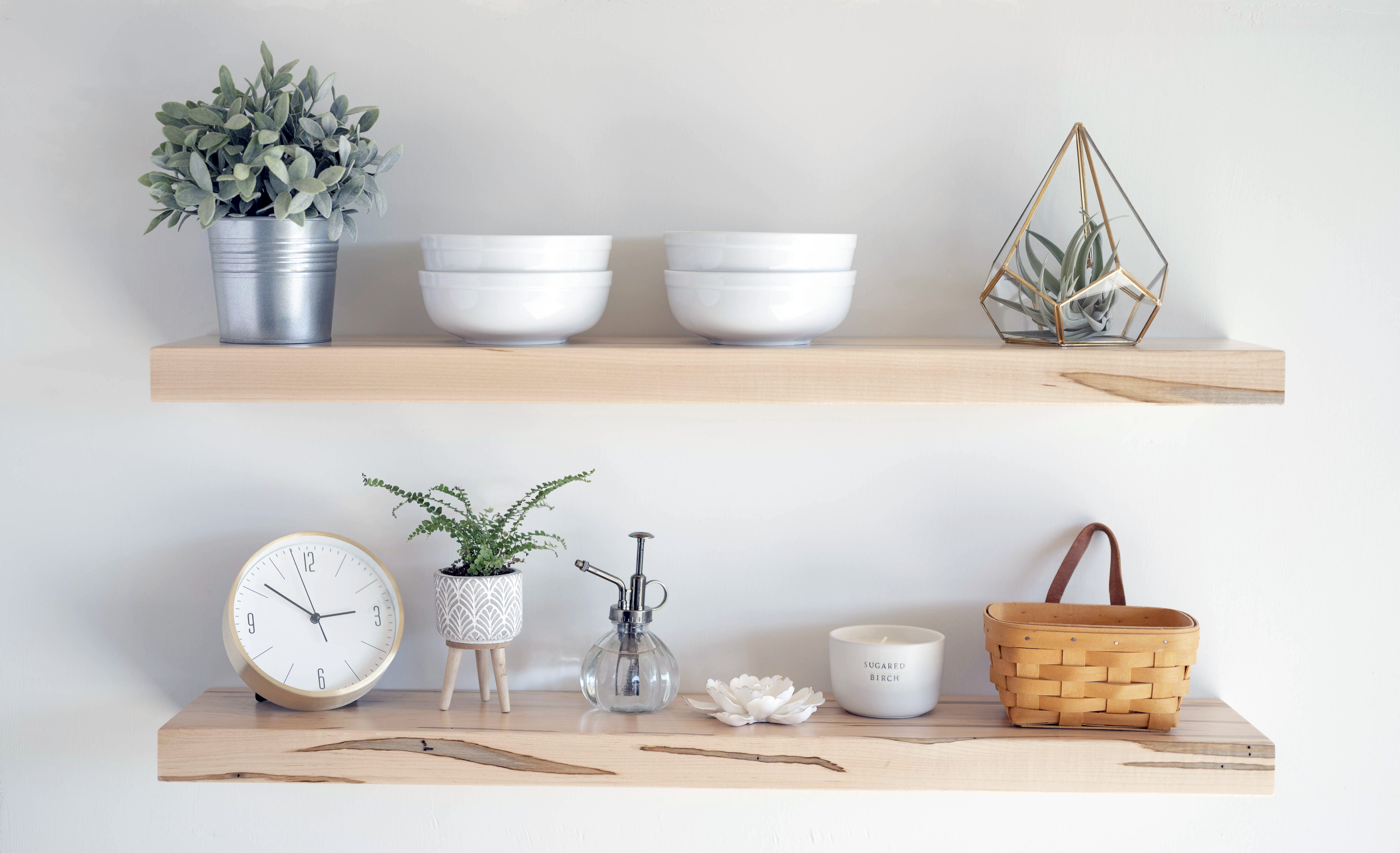 Loon Peak® Ginny 2-Piece Maple Solid Wood Floating Shelf & Reviews ...