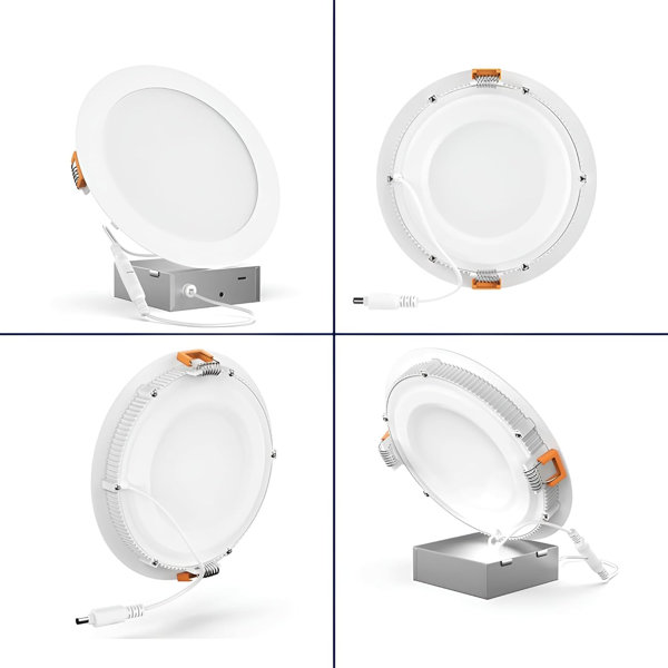 Wen Lighting 6" Round 12W LED Recessed Dimmable Downlight with Junction ...