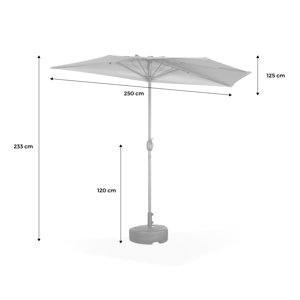 Dakota Fields 2.5m Round Half Parasol For Balcony | Wayfair.co.uk