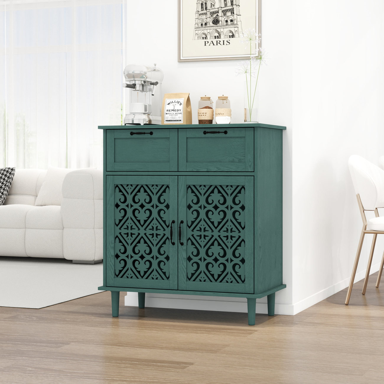 Latitude Run® 2 Door 2 Drawer Cabinet, American Furniture, Suitable For ...
