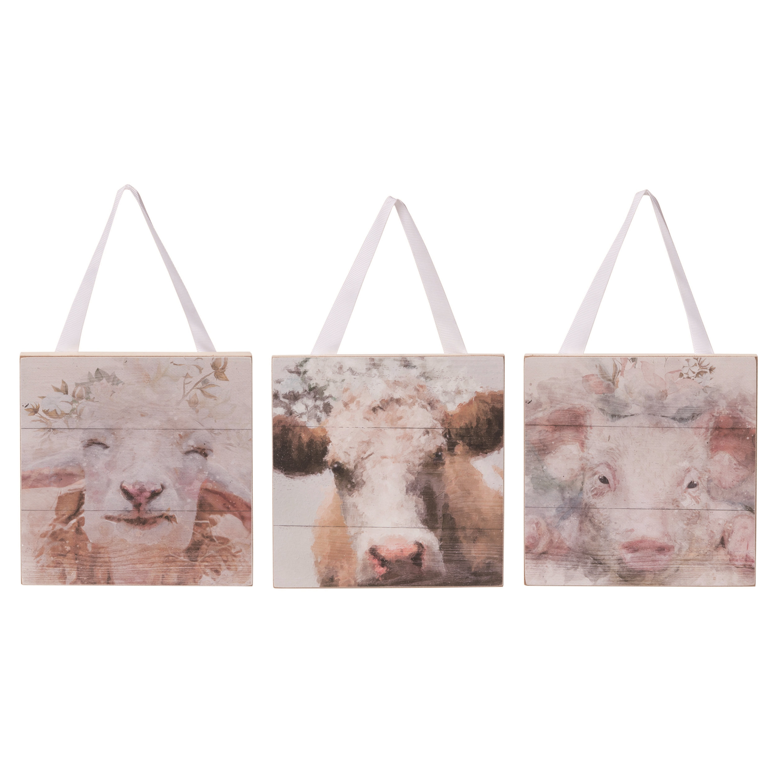 August Grove® MDF Sweet Farm Decor Set of 3 Spring Home Decorations ...