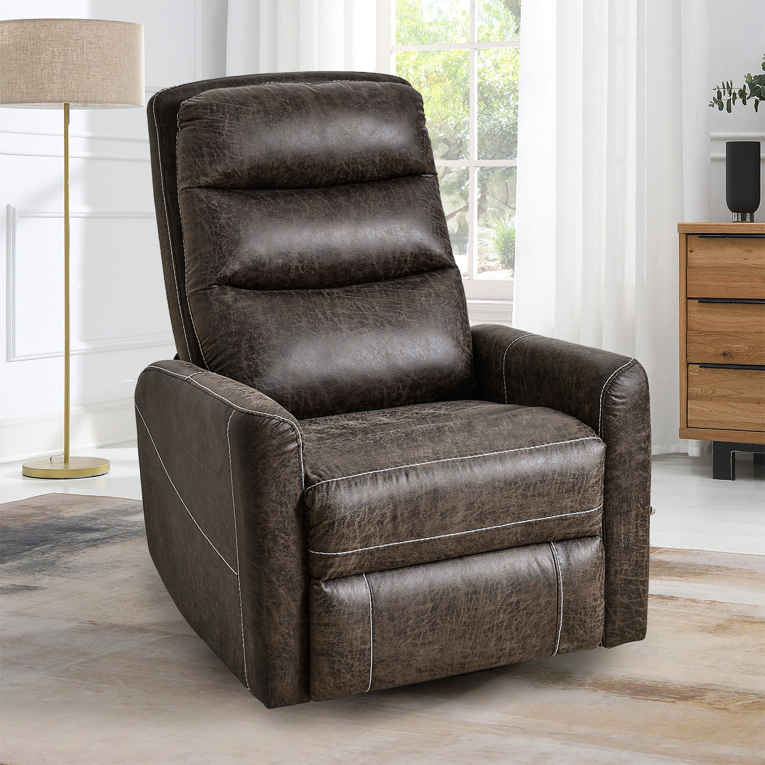 Latitude Run® Reeda Faux Leather Recliner | Wayfair