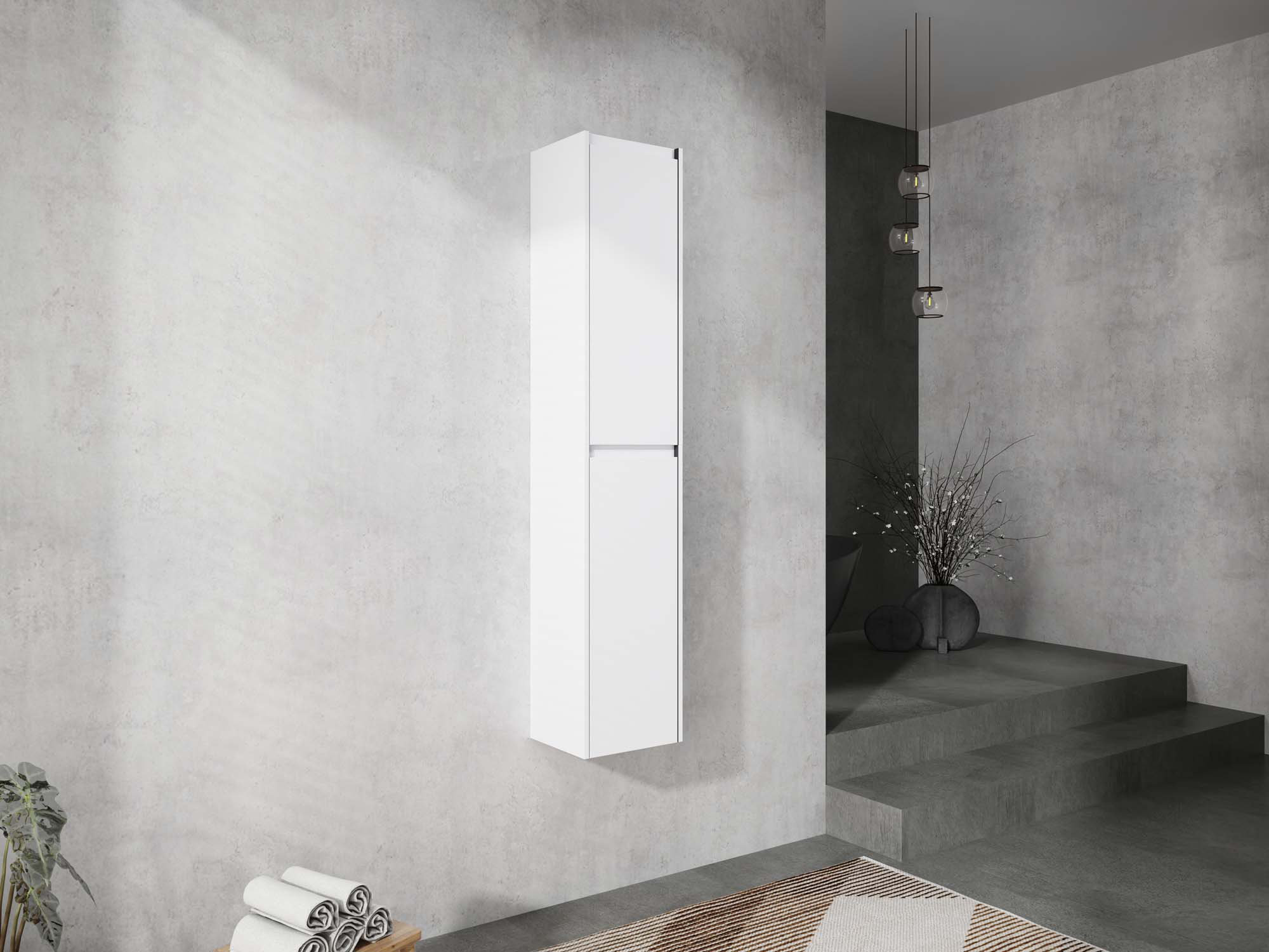 Latitude Run® Modern 12" Bathroom Side Cabinet, 2-Soft Close Doors ...