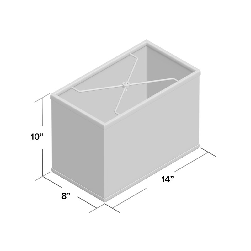 Brayden Studio® 10 " H x 8" W Linen Rectangular Lamp Shade ( Spider ...