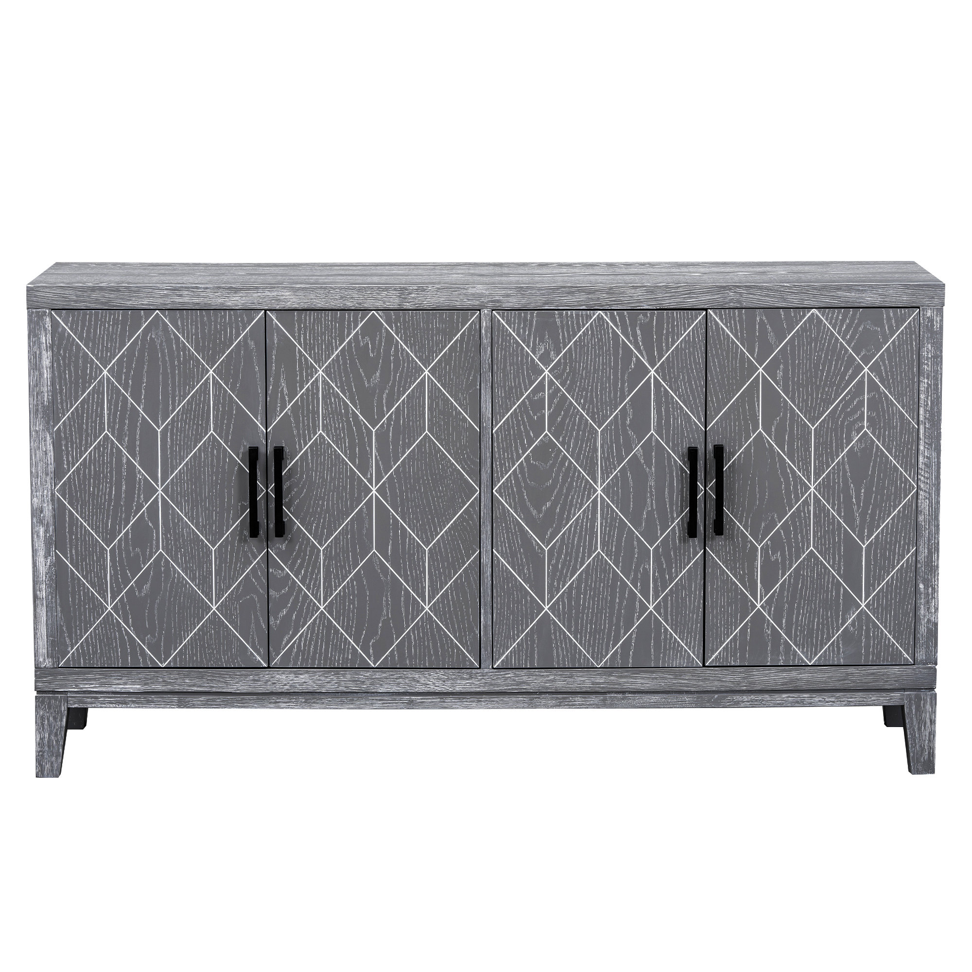 Red Barrel Studio® 4-Door Retro Sideboard With Adjustable Shelves | Wayfair