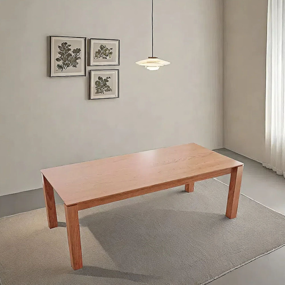 A Bestiary Living Deluxe solid wood rectangular dining table - Wayfair ...