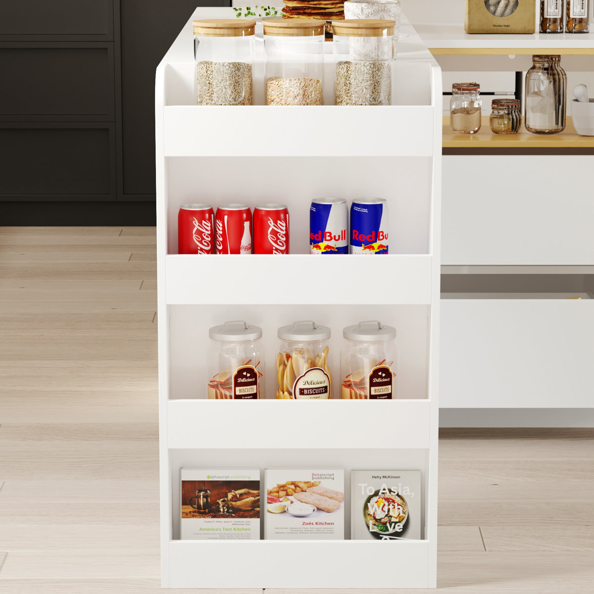 Ebern Designs Kitchen Island With Movable Dining Table And Strong ...