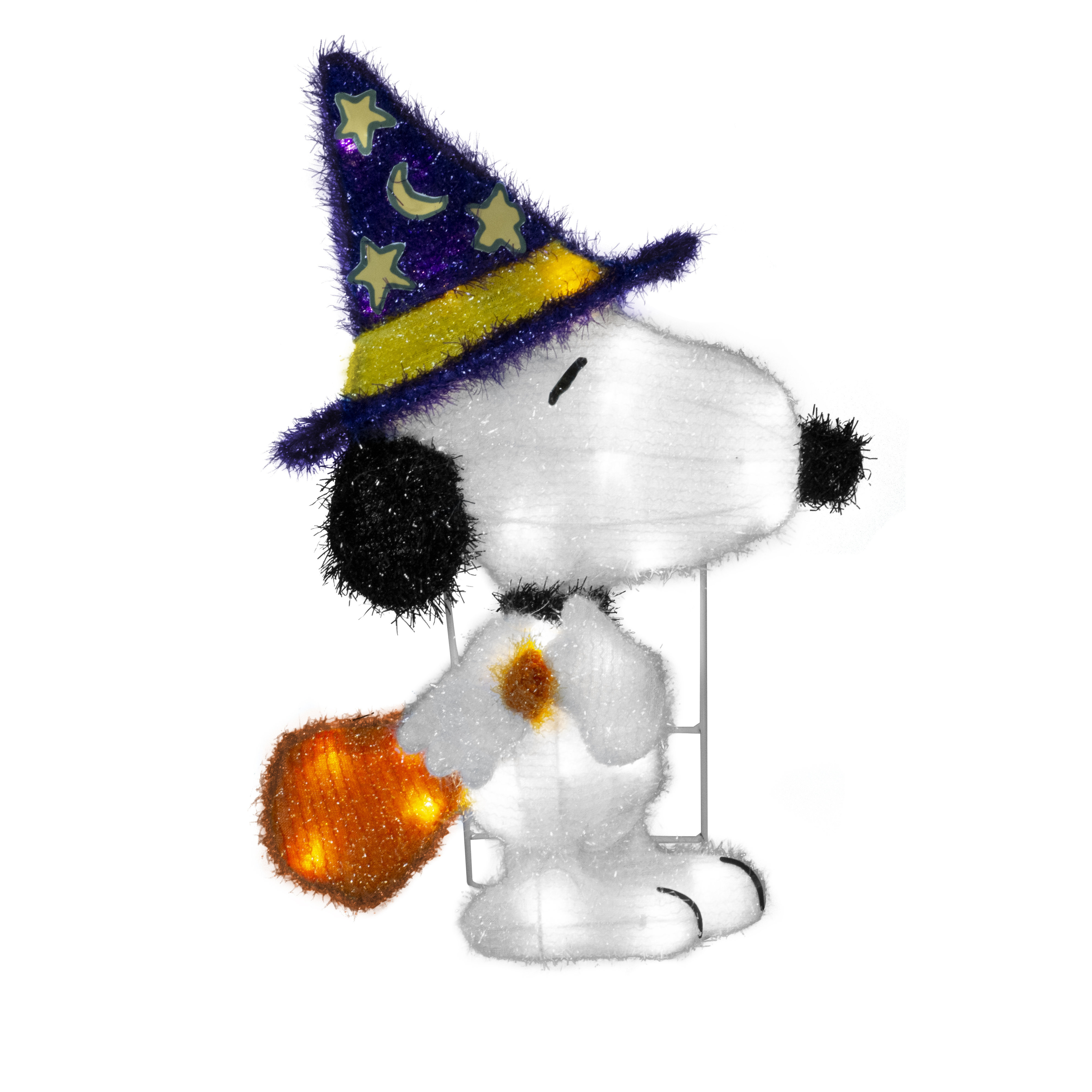 The Holiday Aisle® Peanuts 18in Peanuts LED PreLit Wizard Snoopy | Wayfair