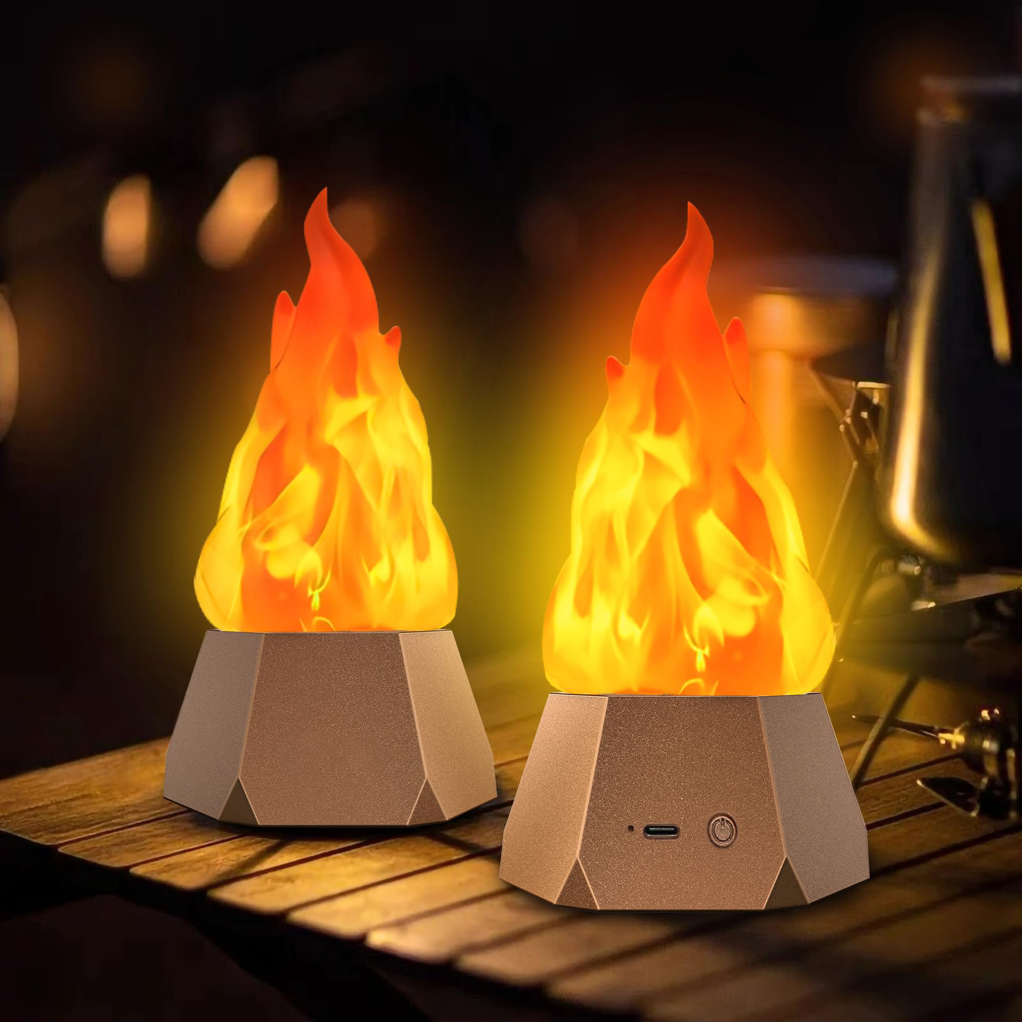 TULGIX LED Flame Lights, Rechargeable Battery Flameless Candles | Wayfair